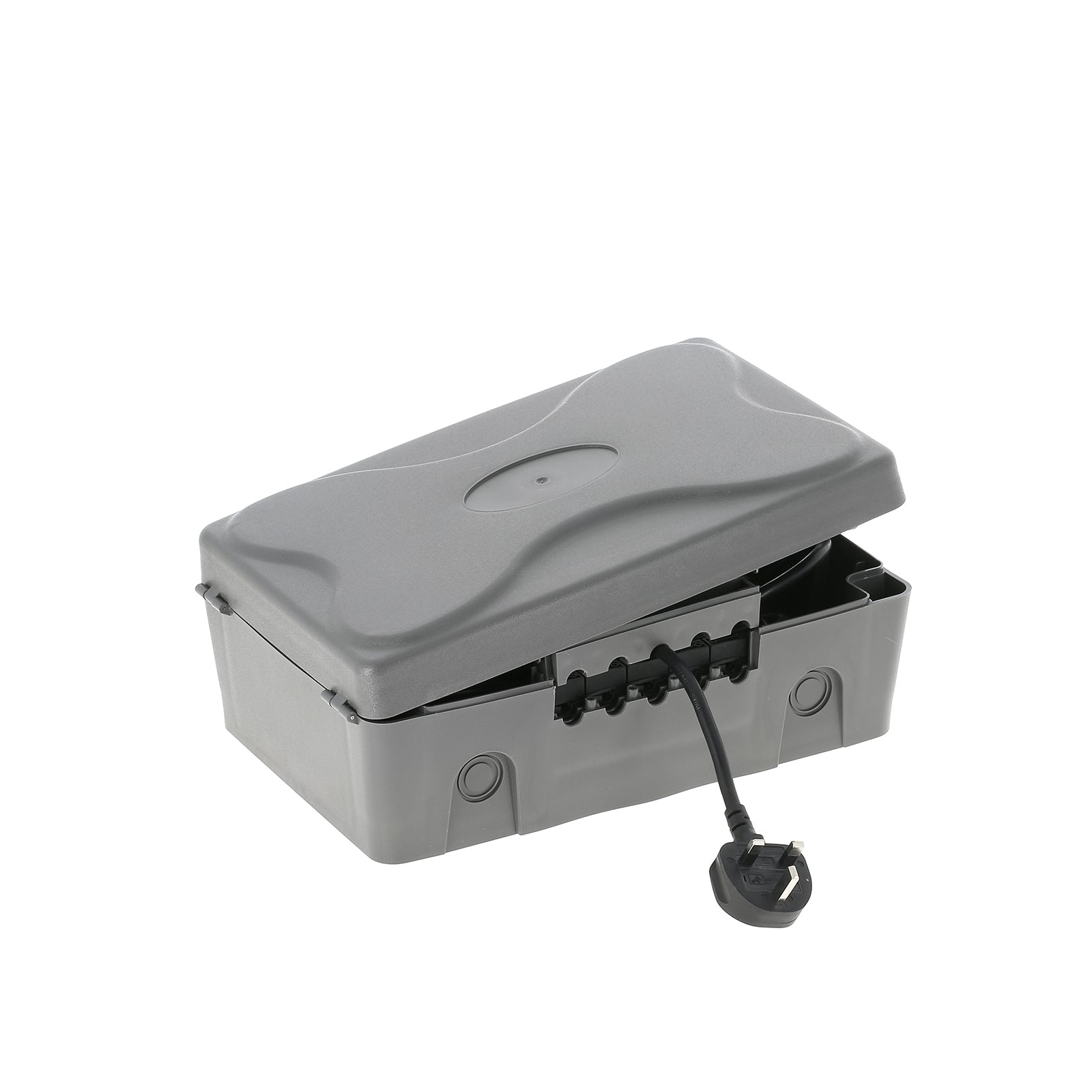 Weatherproof Outdoor Electric Box Grey/Black – Powersonic